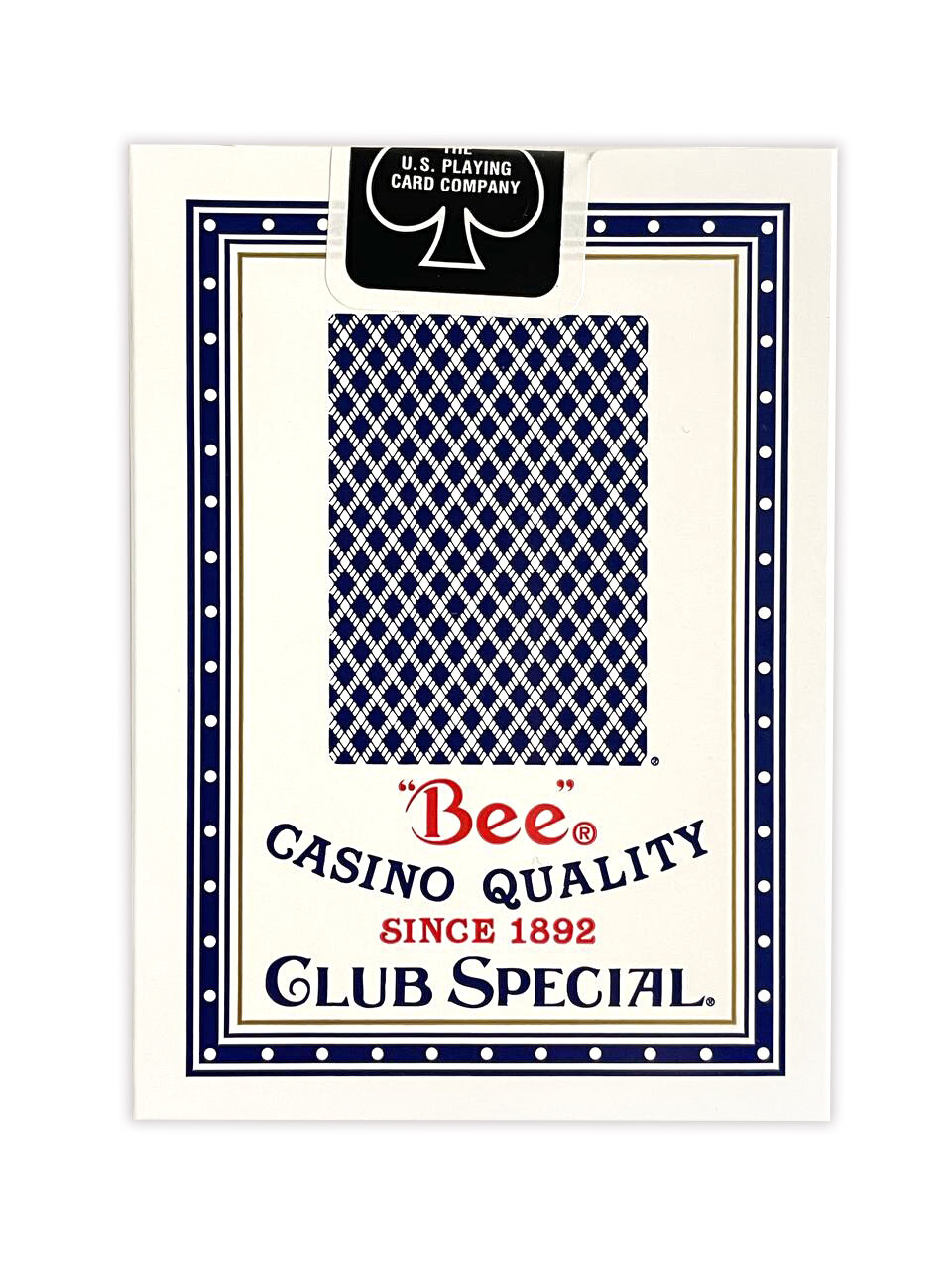 Игральные карты Bee Standard Index Blue, покер, 54 карты, синие — фото 1