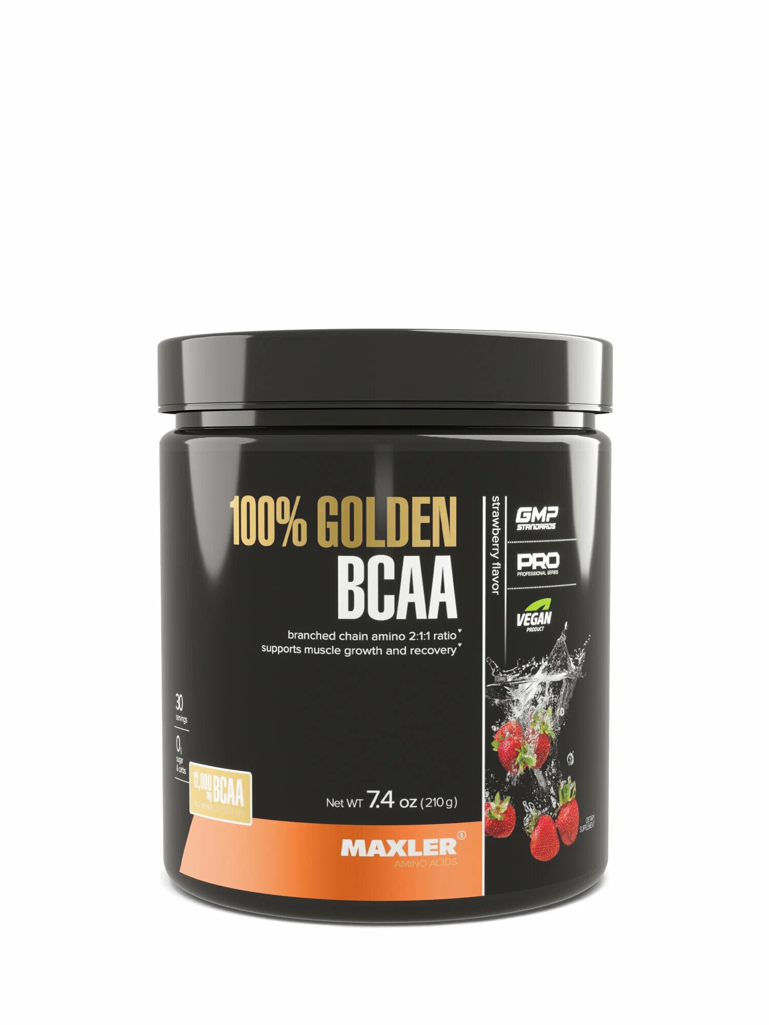BCAA Maxler 100% Golden, клубника, 210 гр.