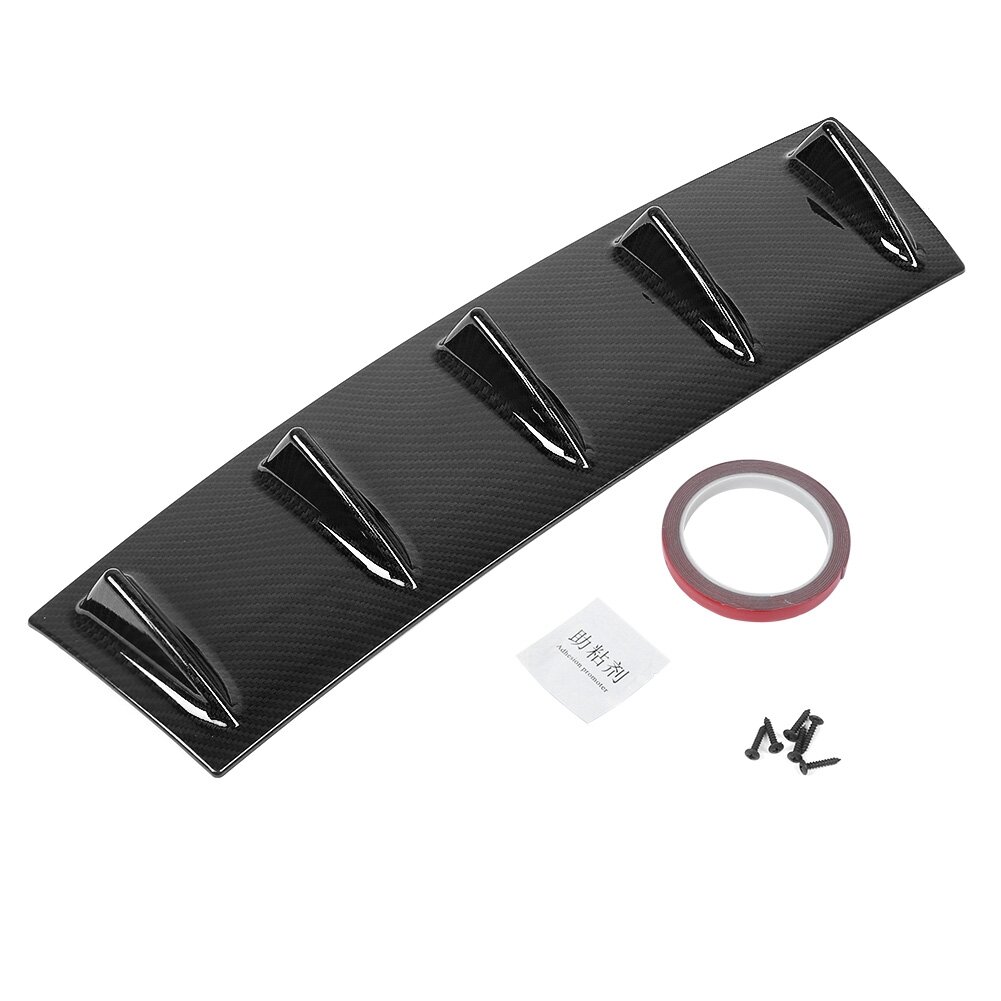 Универсальный диффузор для заднего бампера, 23 дюйма, 5 плавников, текстура из АБС-карбона, аэродинамическая защитная накладка на сплиттер