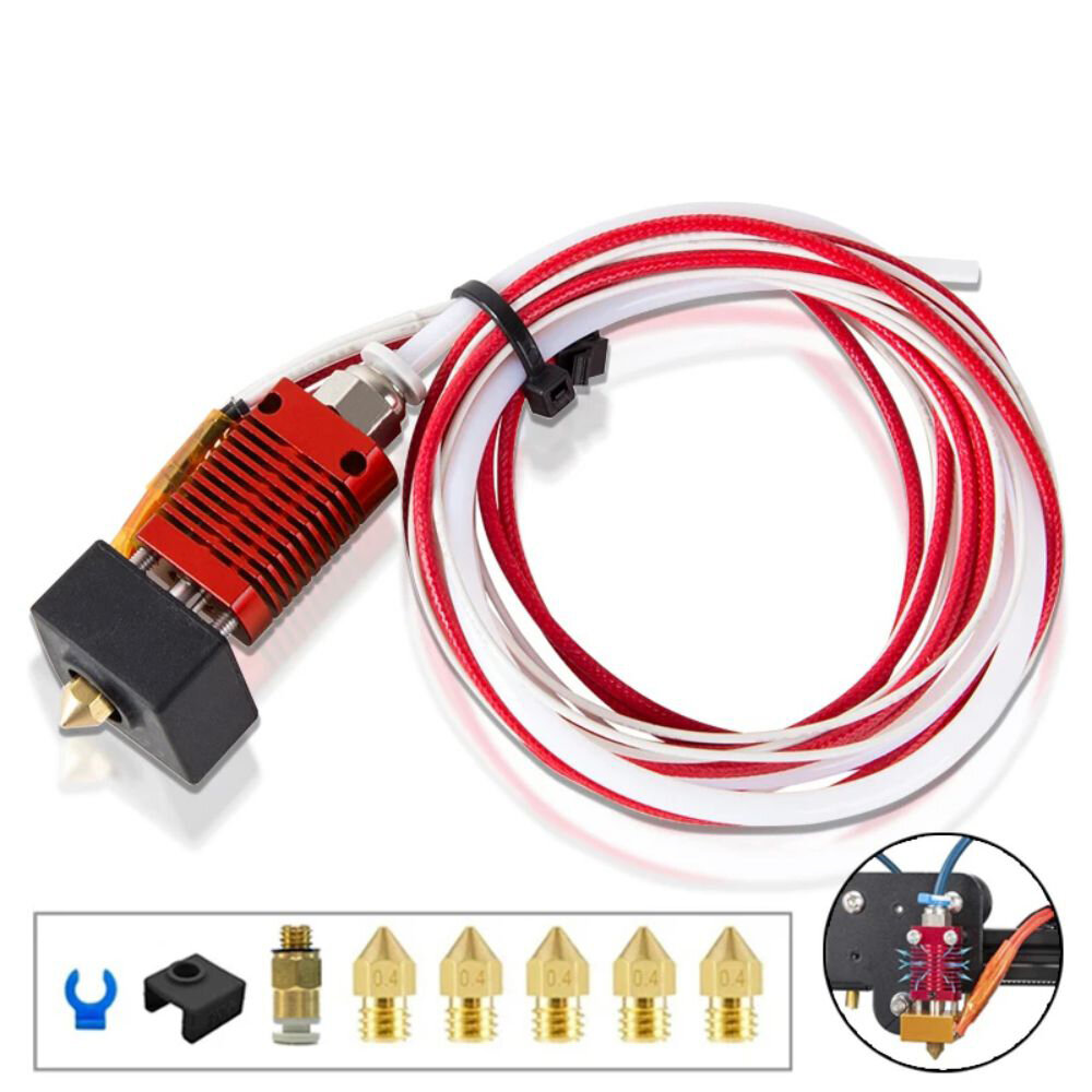 Запчасти для 3D-принтера, экструдер Hotend в сборе, металлический комплект Hotend для Ender 3 Ender3 V2 Ender 3 Pro CR10s, комплект экструдера Hotend