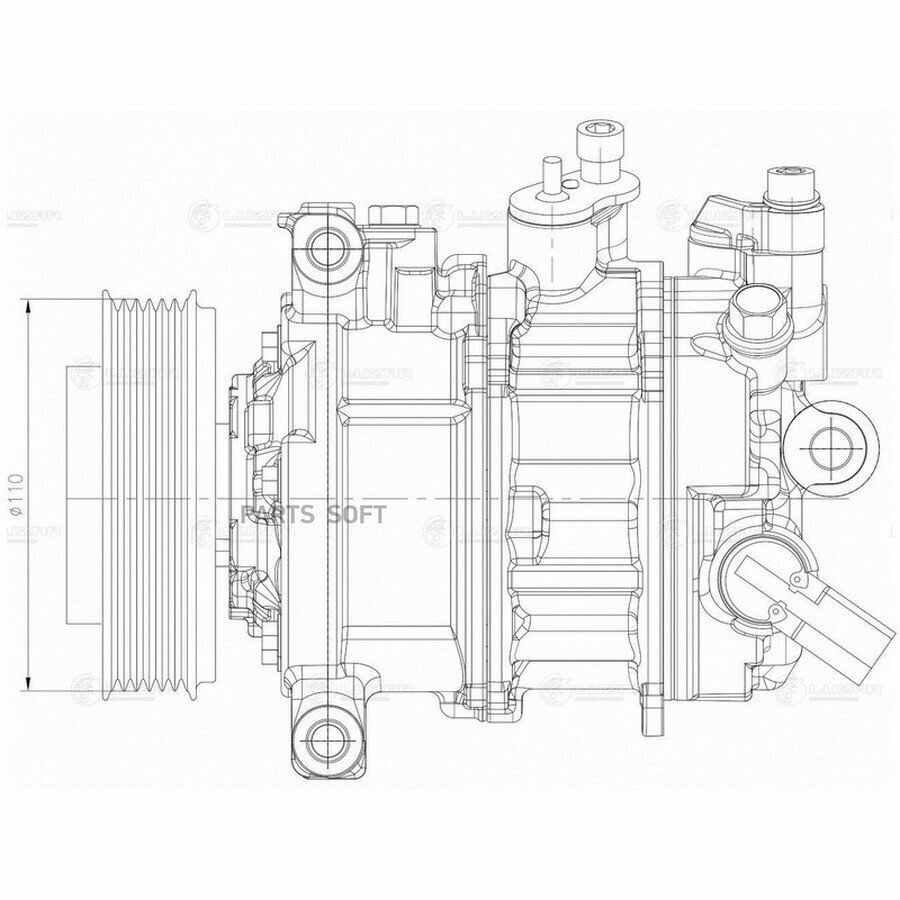 Компрессор кондиц. для а/м Audi A6 (C7) (11-)/A4 (B9) (15-)/Q5 (08-) (после рестайл.) (LCAC 1815) от официального дистрибьютора, LUZAR, артикул LCAC1815