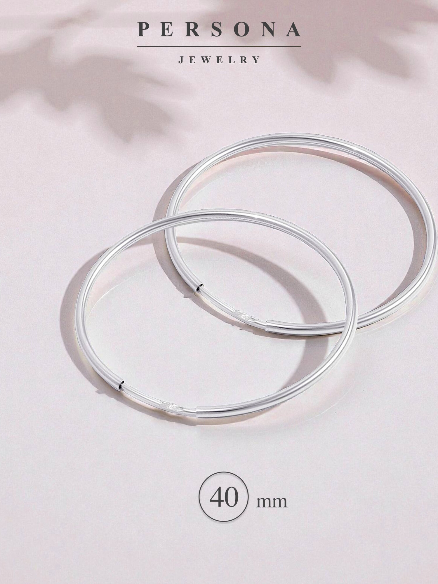 Серьги конго, серебро, 925 проба, родирование