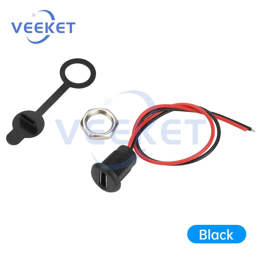 Водонепроницаемый USB Type-C разъем Black