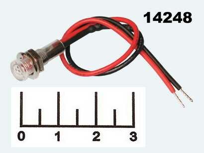 Лампа светодиодная 12V красная R9-79L на проводе