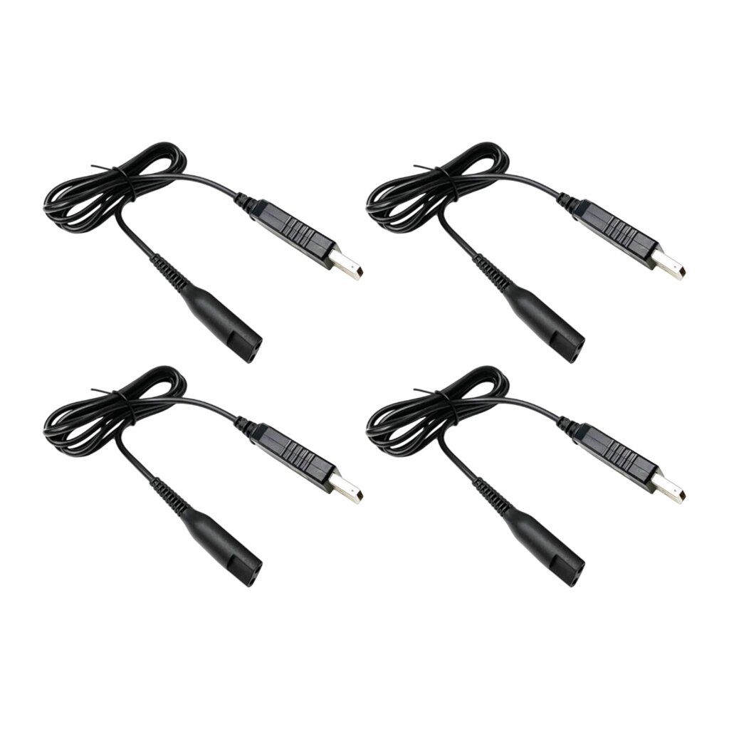 Комплект из 2 Линий Зарядки Электробритвы С Гибким ПВХ Покрытием Длиной 1,2 м