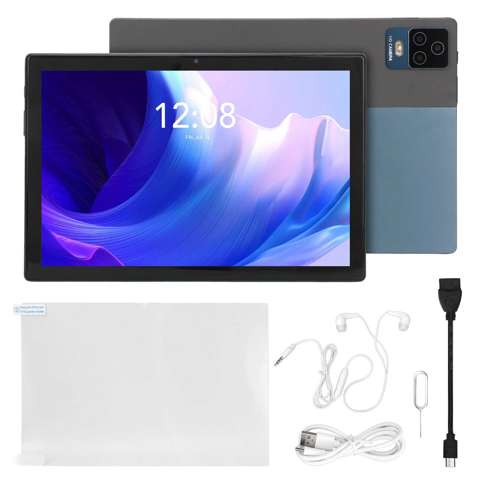 10.1 Планшет HD 10ГБ+256ГБ Android 11, 4G LTE, два слота SIM, звонки, синий