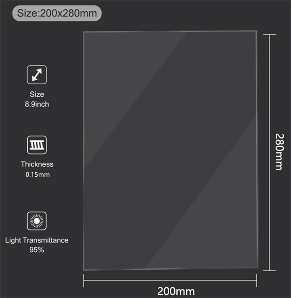 2 штуки пленки fep для 3d-принтера 20x 28 см 0,15 мм для sla/dlp