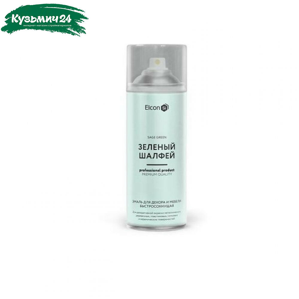 Эмаль для декора и мебели б/сохн. Elcon зеленый шалфей аэрозоль 520 мл, 1 шт.