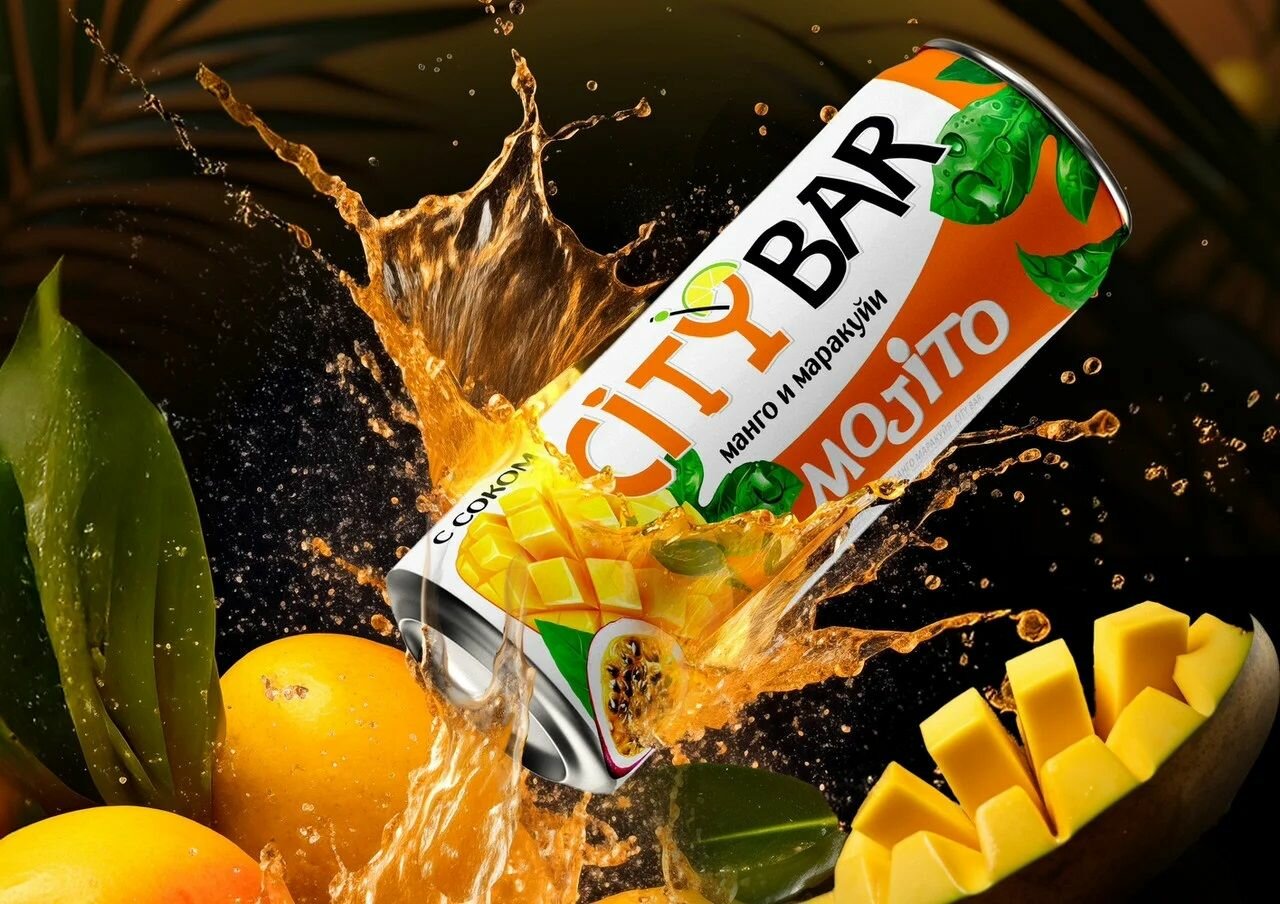 Тонизирующий напиток CITY BAR Мохито ж/б 0,45 л /12