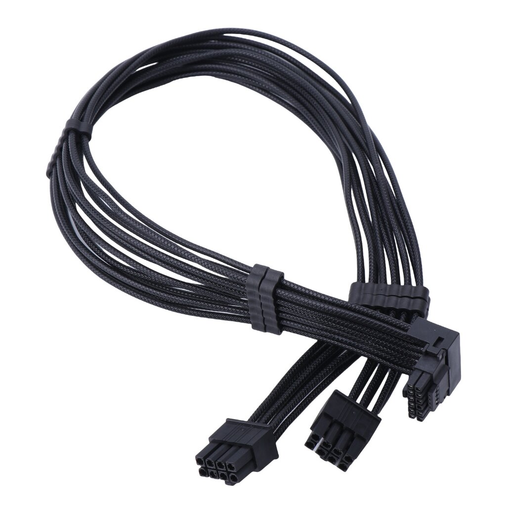 High-Speed 2x 8Pin to 16Pin PCI5.0 Graphics Card Power Adapter Cable 12VHPWR 16PIN(12+4) 90 Elbow Head 50/60/70cm