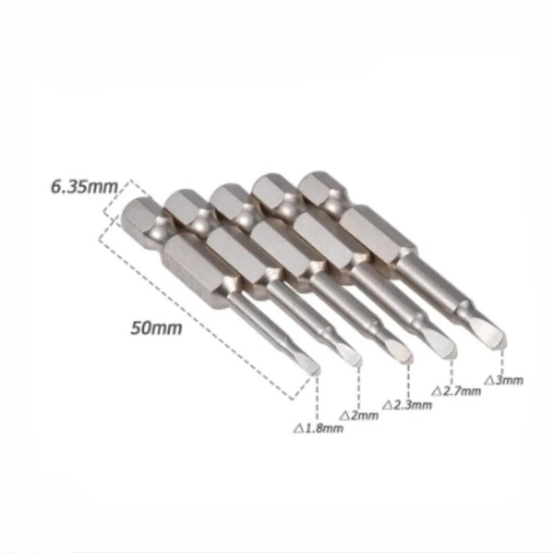 MOONBIFFY Отвертки треугольные магнитные, 5 шт, silver