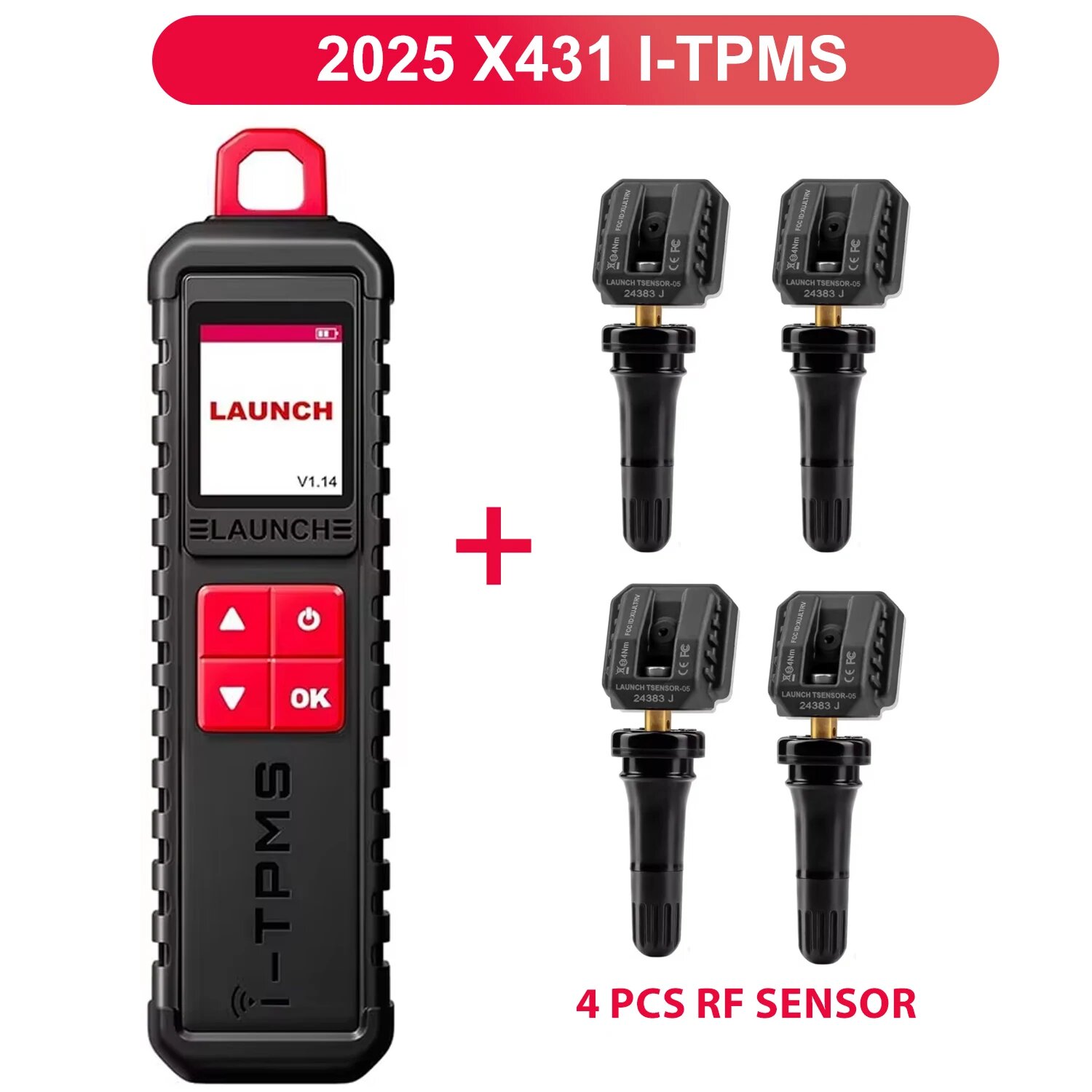 Обновление 2025. Инструмент для определения давления в шинах LAUNCH X-431 i-TPMS tpms with 4 sensor