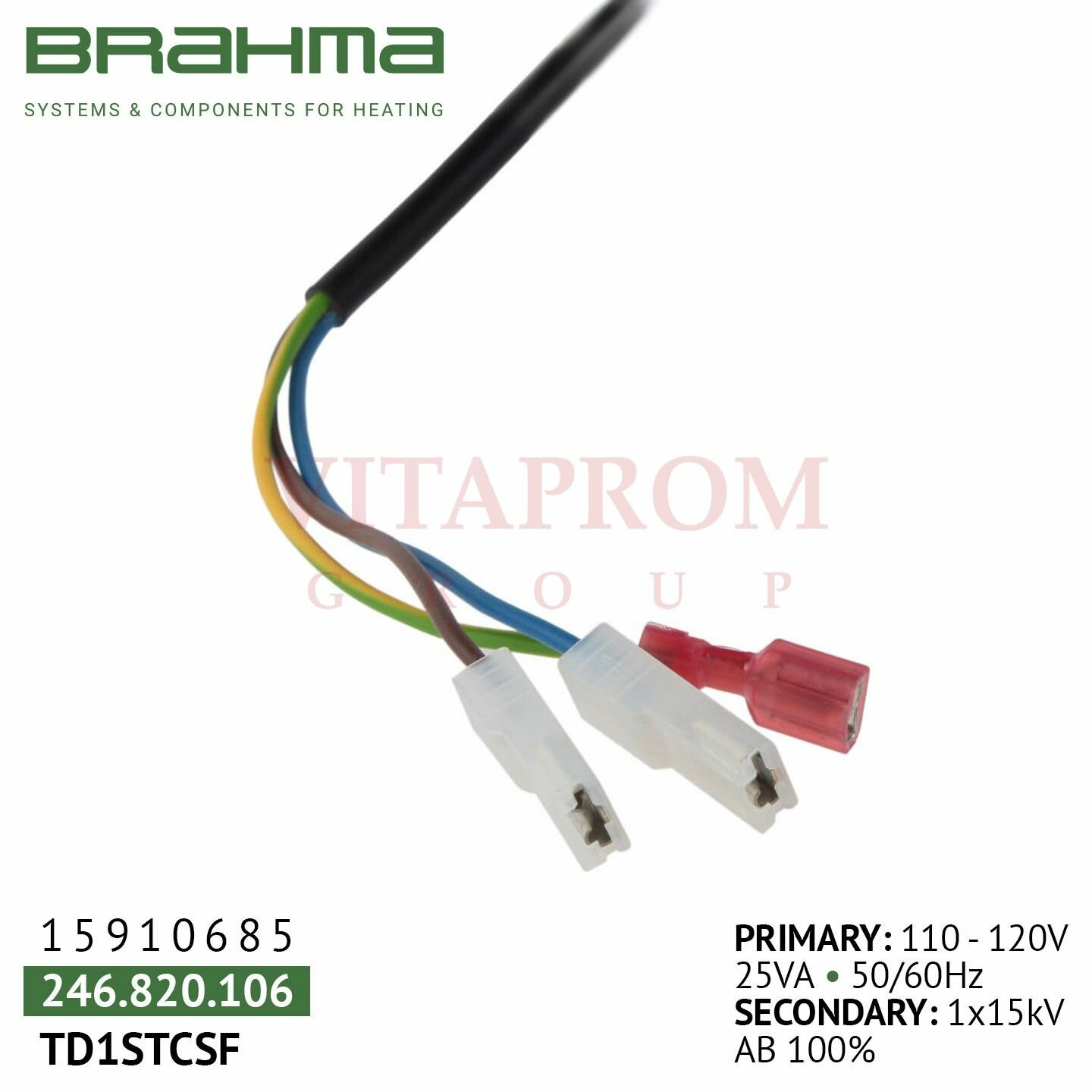 Трансформатор Brahma TD1STCSF 110-120V, 15910685 — фото 1
