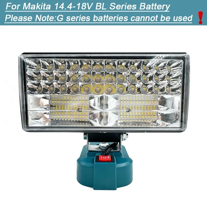 8-дюймовый беспроводной светодиодный рабочий фонарь для Makita 18 В BL1430 BL1830, литий-ионный аккумулятор, аварийная лампа, фонари для кемпинга, рабочей площадки