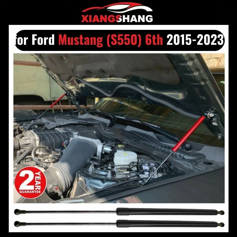 Газовые упоры капота для Ford Mustang (S550) 6th 2015-2023 "Амортизаторы" Форд Мустанг (2 шт)