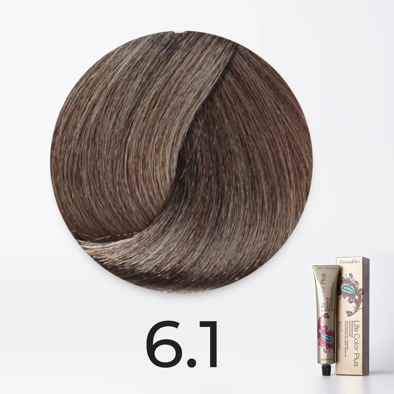 FarmaVita Краситель для волос Life Color Plus 6.1 Темный блондин пепельный, 100 мл