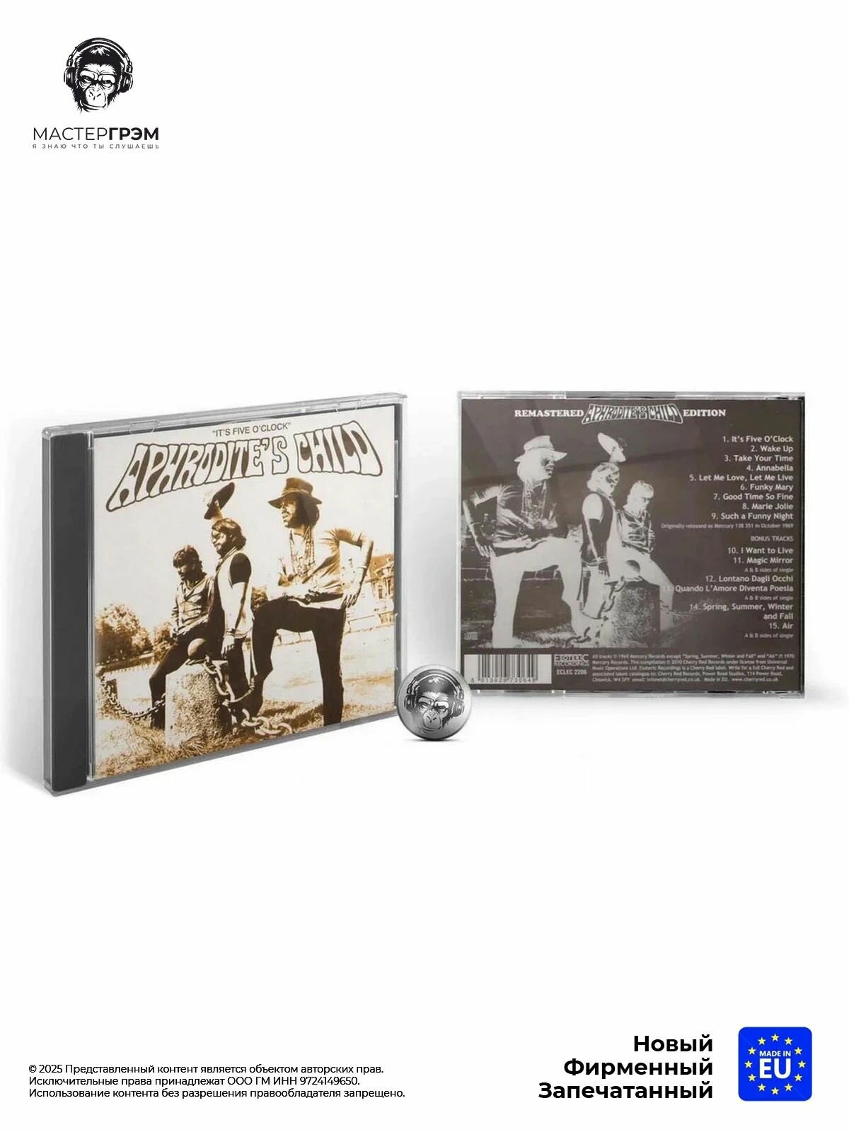 Фирменный аудио диск Aphrodite's Child - It's Five O'Clock (CD) 2010 Cherry Red, Jewel