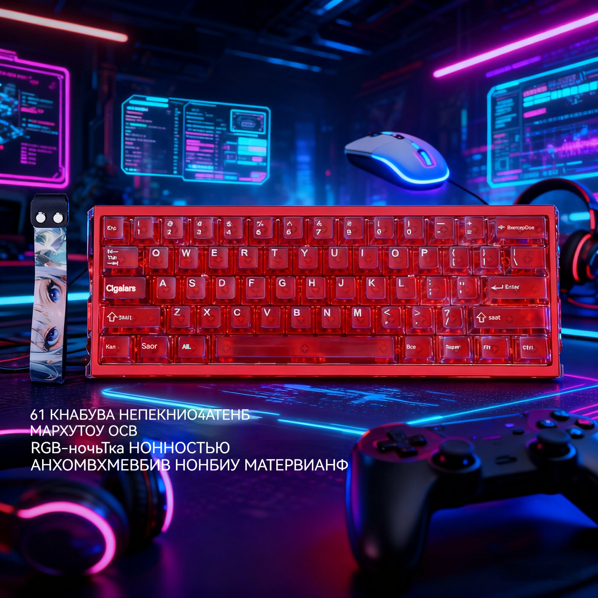 Механическая клавиатура MG60, магнитный переключатель, RGB-подсветка, полностью алюминиевая полая игровая клавиатура, специальная клавиатура для киберспорта, английская раскладка