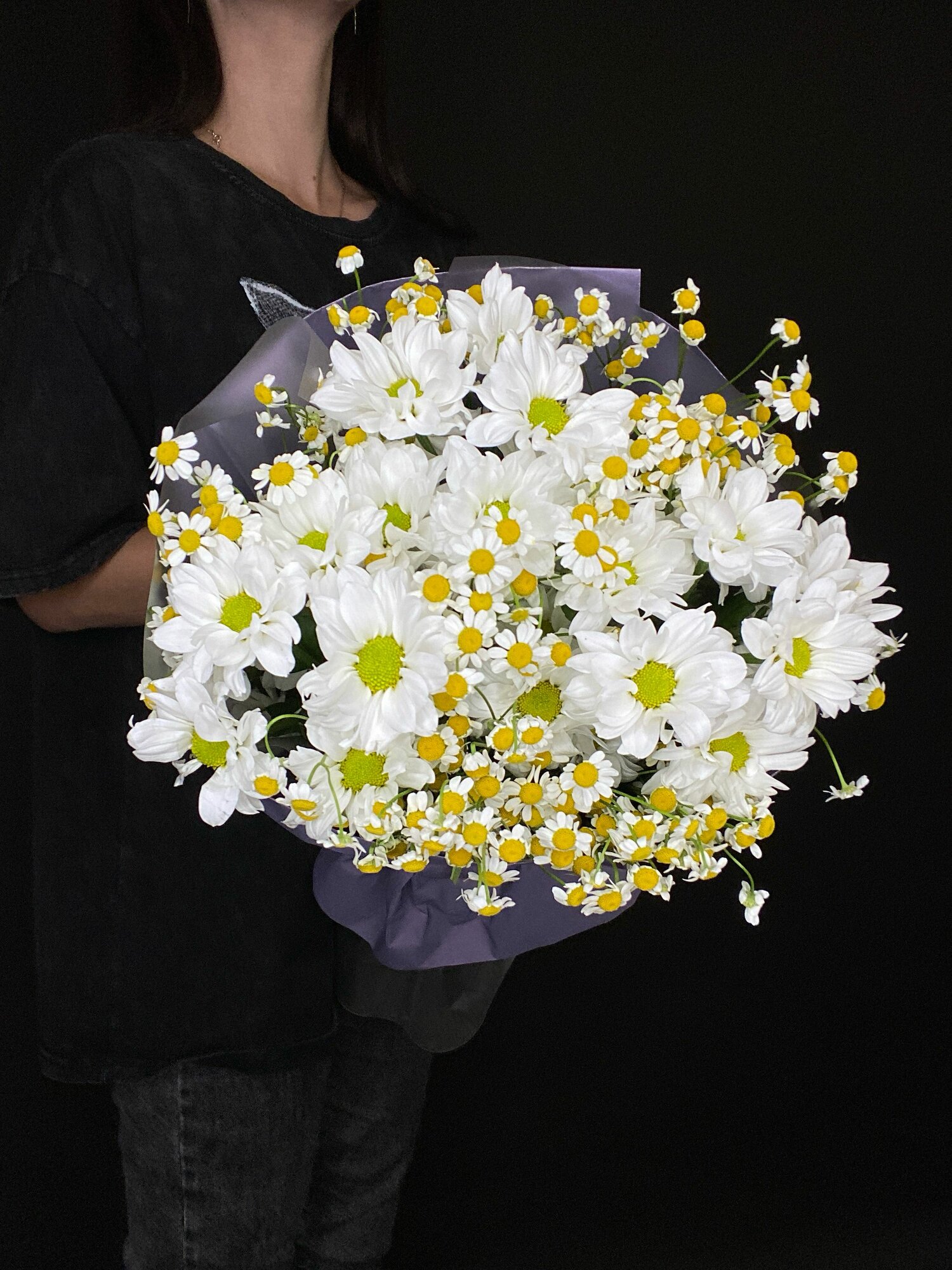 Ромашки с хризантемами