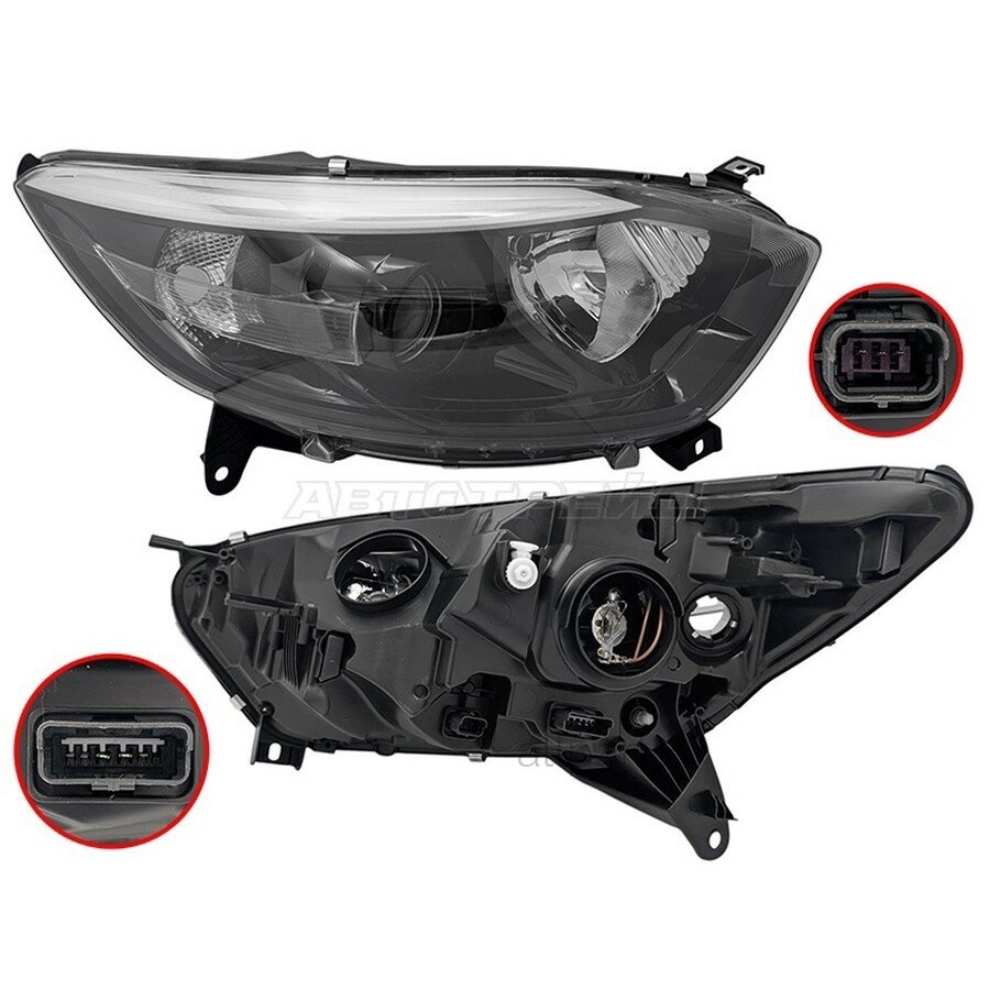 SAT ST-551-1199R Фара Renault Kaptur 16-22 (Справа/ чёрная)