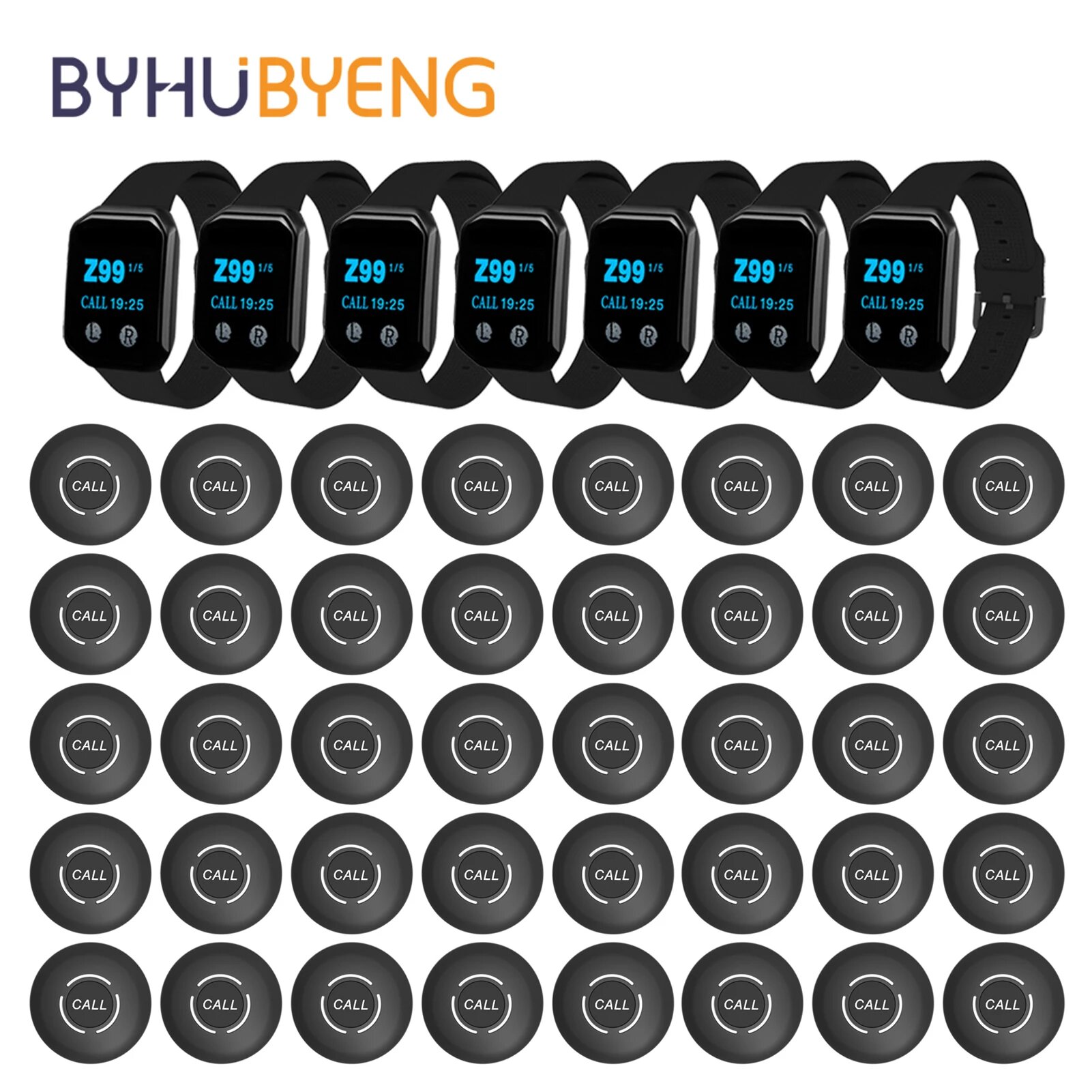 BYHUBYENG Часы с пейджером, цвет 7, 40 кнопок