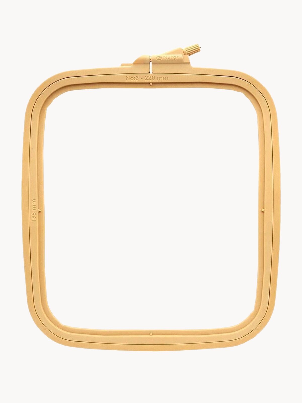 170-13 Пяльцы-рамка квадрат пластиковые Nurge 220*195мм. (Бежевый)