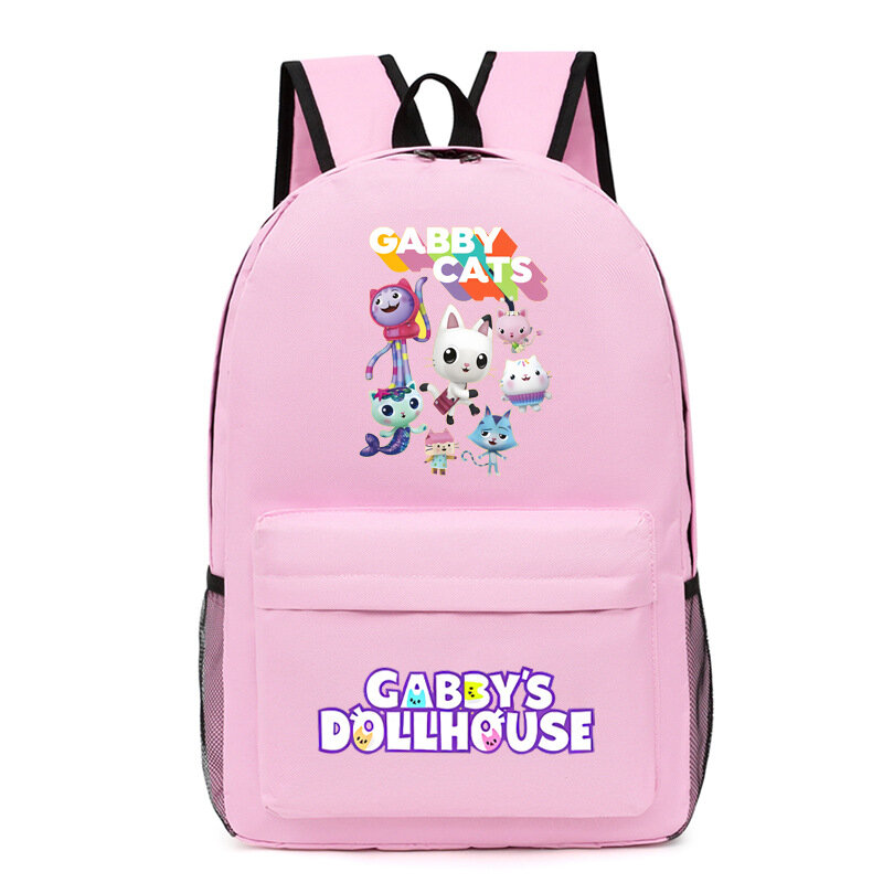 Периферийный рюкзак Gaby's Dollhouse с мультяшной анимацией и принтом, повседневная школьная сумка для школьников 11