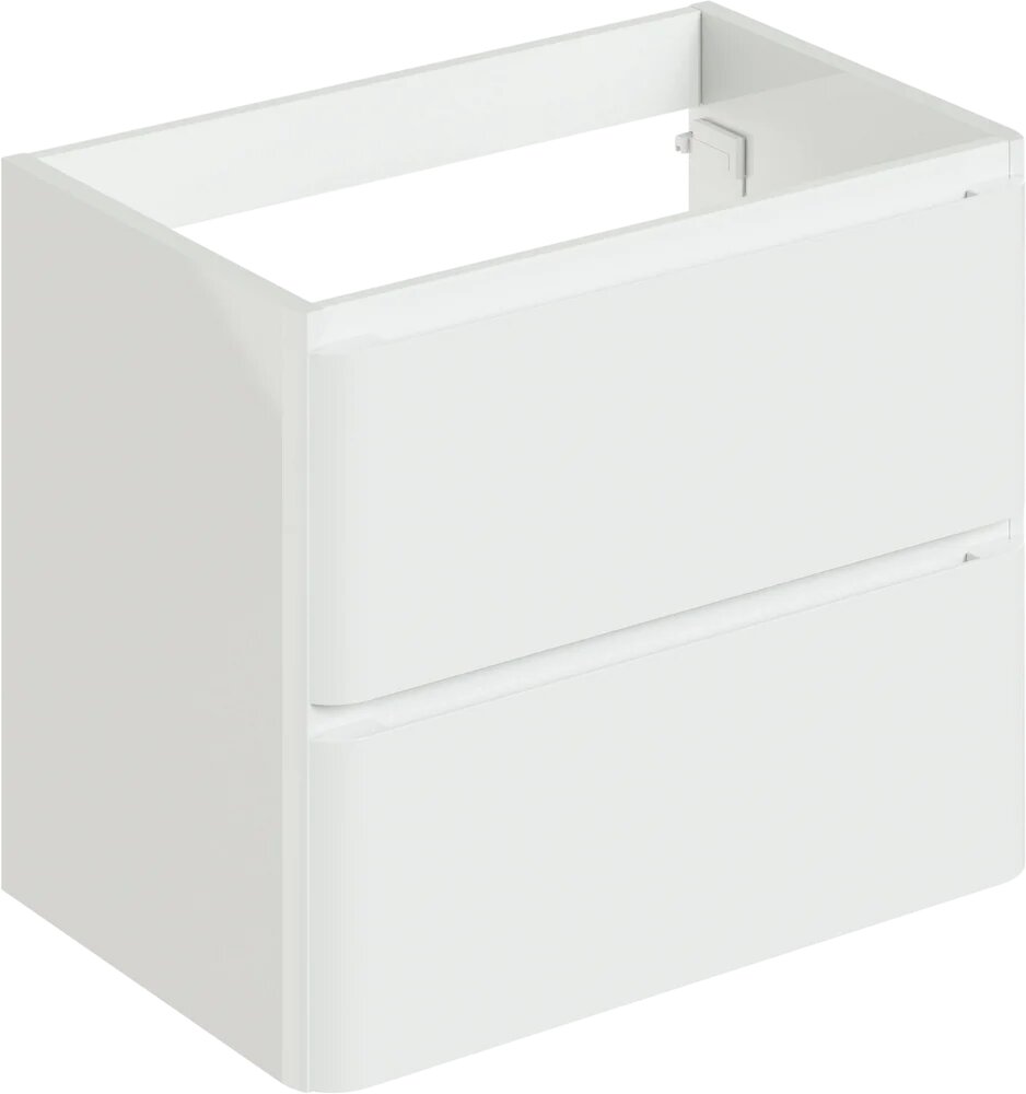 Тумба под раковину без столешницы Itana Roberto 70 подвесная, белая, глянцевая, из МДФ, тумба для ванной, с ящиками, с доводчиками