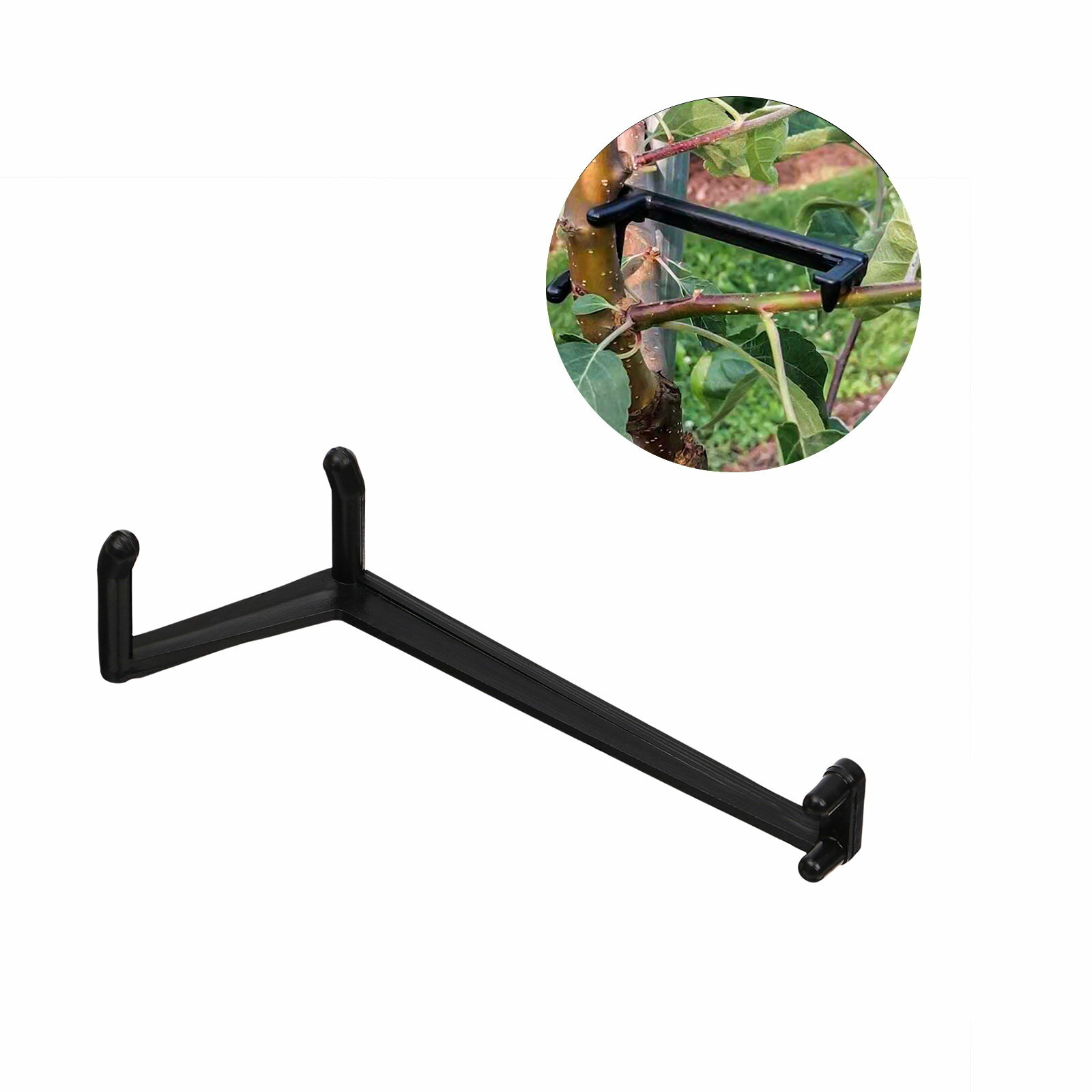 Веткодержатель, h=9 см, подпорка для деревьев, чёрный, вид: веткодержатель, 5 шт.