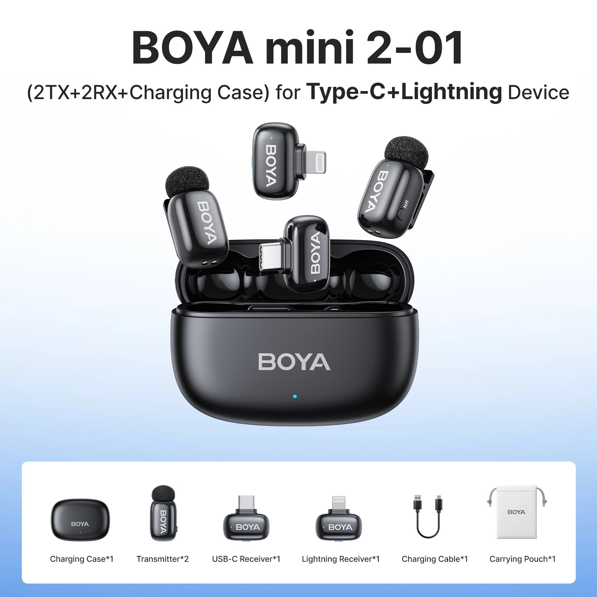 BOYA Mini 2 Беспроводной Лаvalier Микрофон BOYA mini 2-01