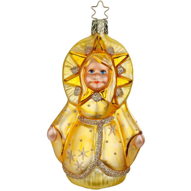Стеклянная елочная игрушка Mother Sun 12 см, Inge Glas (Инге Глас), 10009S025