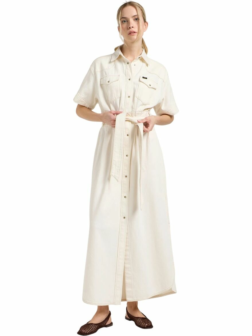 Платье Women Shirt Sleeves Maxi Western Dress
