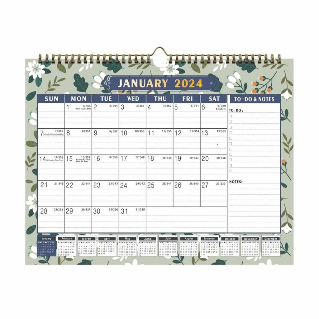 Ежемесячный настенный календарь (июль 2023 - декабрь 2024), - 014