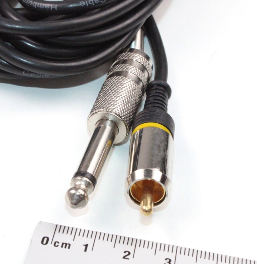 Шнур «Джек 6,3 мм»-RCA(M) моно, д. 4 мм, DAYTON 7,0 м