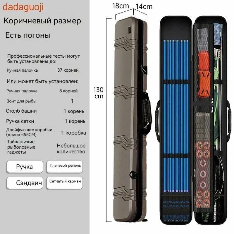 Жесткий чехол для хранения удочек, спиннингов, удилищ