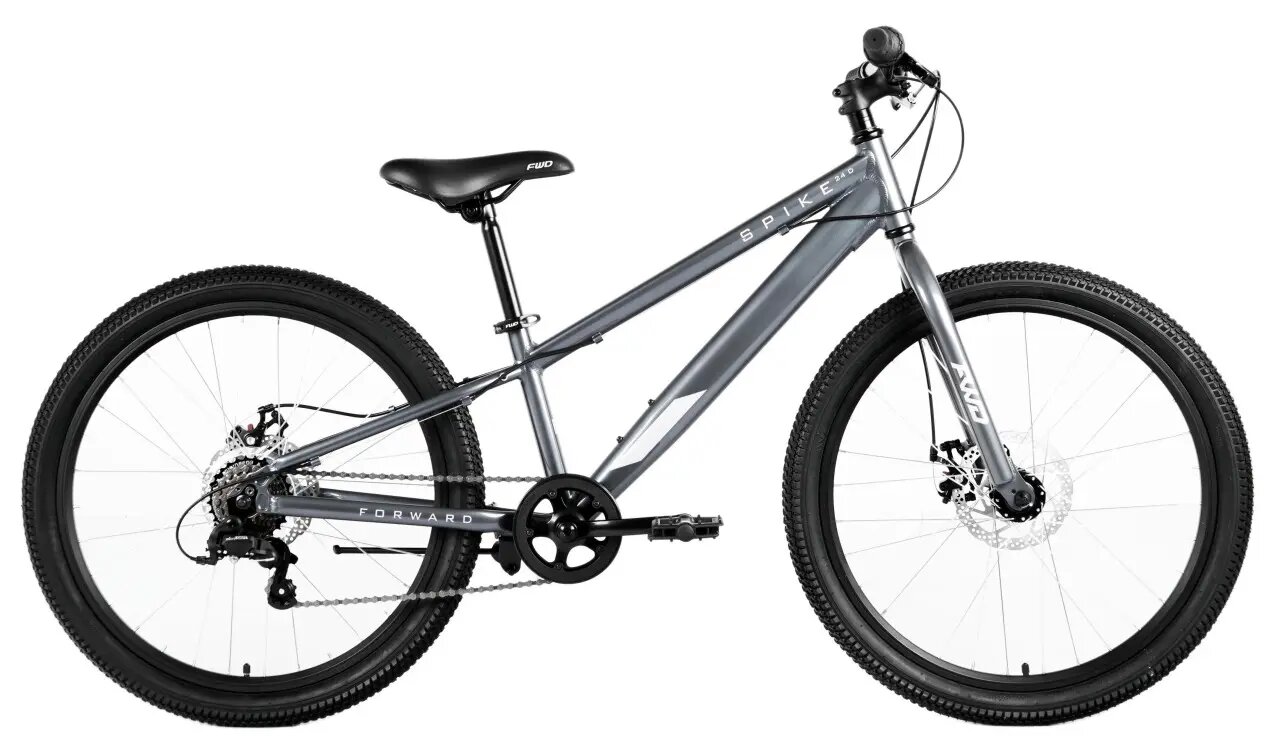 Велосипед FORWARD SPIKE CX 24 D (24" 7 ск. рост. 11") 2025, серый