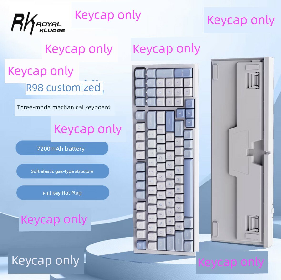 Оригинальные кейкапы PBT для механических клавиатур RKS75/R75PRO/R98/H81/H87/S98 и других, только кейкапы R98 Лан