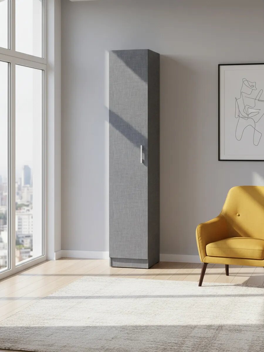 Шкаф пенал FRESTER деревянный распашной в спальню прихожую с полками, от производителя