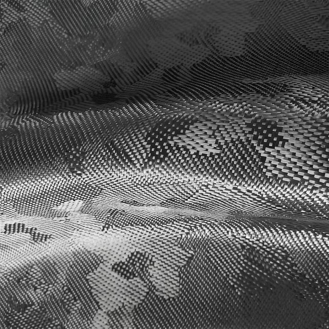 Камуфляжная ткань из углеродного волокна и кевлара 100х50 см 100cm x50cm, All carbon black