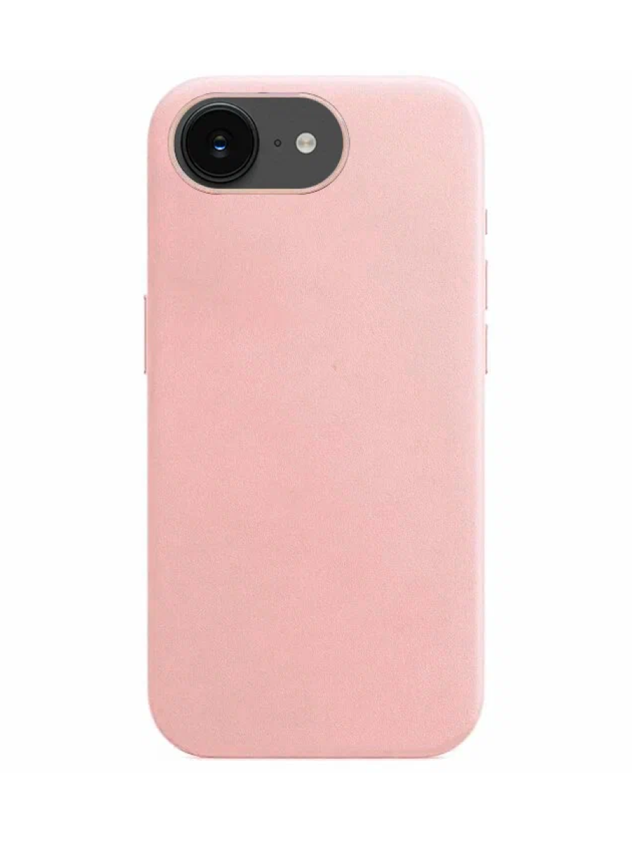 Кожаный чехол для iPhone 16e Sand Pink / Leather Case для Айфон 16е - Светло-розовый