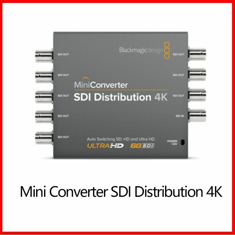Распределитель SDI с одним входом и восемью выходами, Blackmagic Mini Converter SDI Distribution 4K