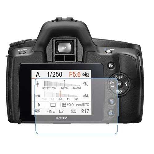 Скрин Мобайл защитный экран для фотоаппарата Sony Alpha DSLR-A290 из нано стекло 9H