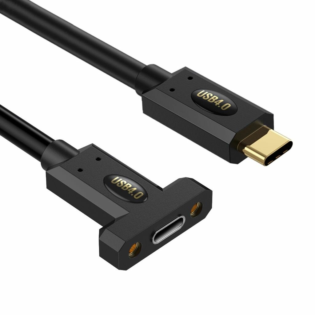 Кабель USB4 с углом 90 градусов, 240 Вт, передача данных 40 Гбит/с, видео 8K@60Hz, дисплей, быстрая зарядка, 60cm - Мужская прямая голова