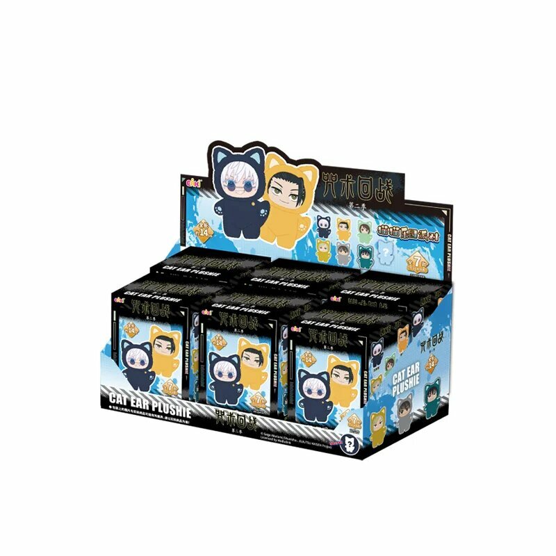 Jujutsu Kaisen V2 Cat Ear Plushie Series Blind Box Фигурка 6pcs 1box