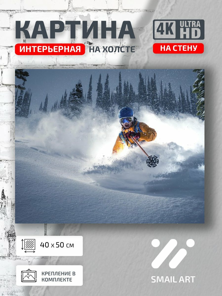 Картина на холсте интерьерная 40 на 50 на стену Скорость Mood для студии атмосфера интерьер