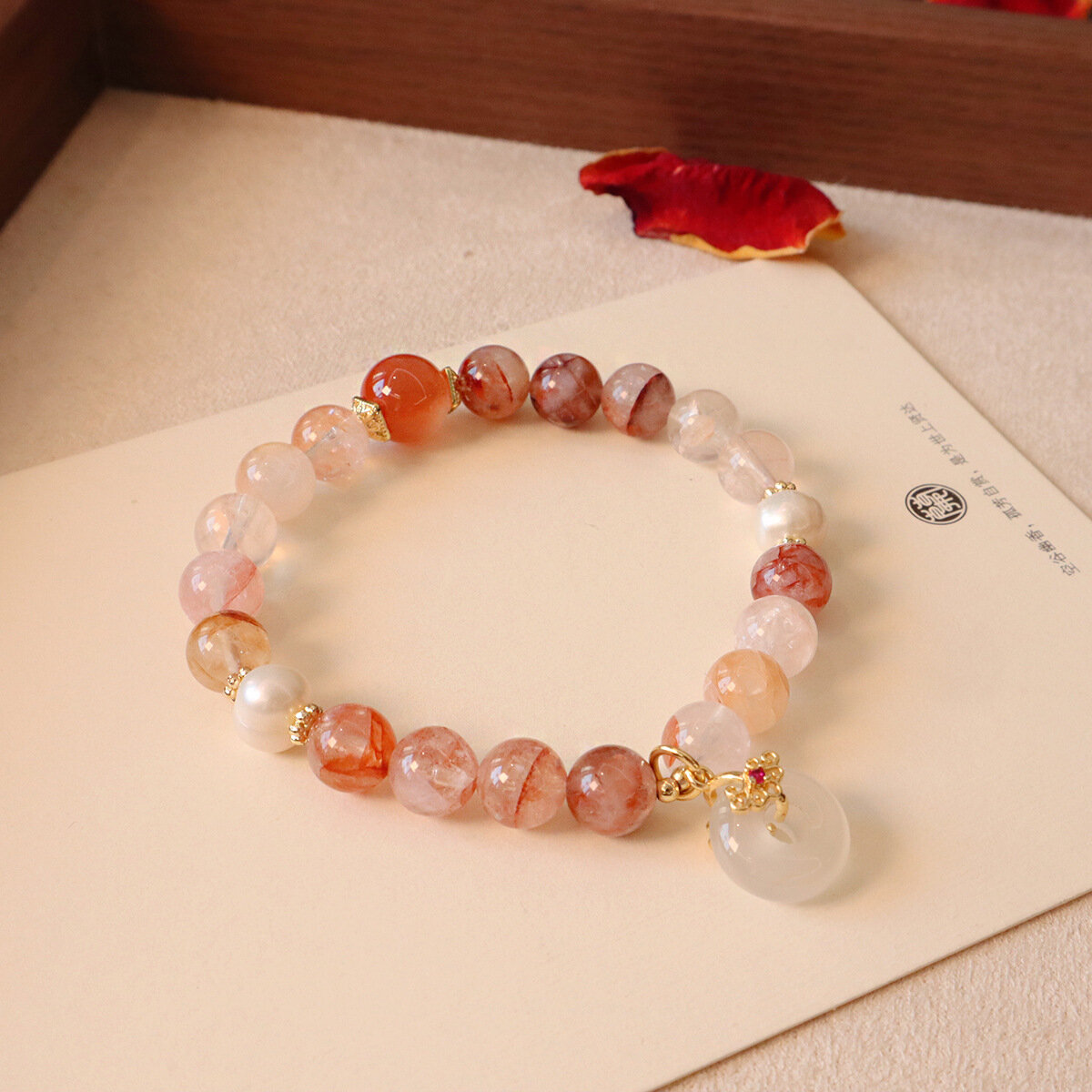 Браслет для гадания, YM Mall из кварца и агата Камень Привлекает свежесть и удачу