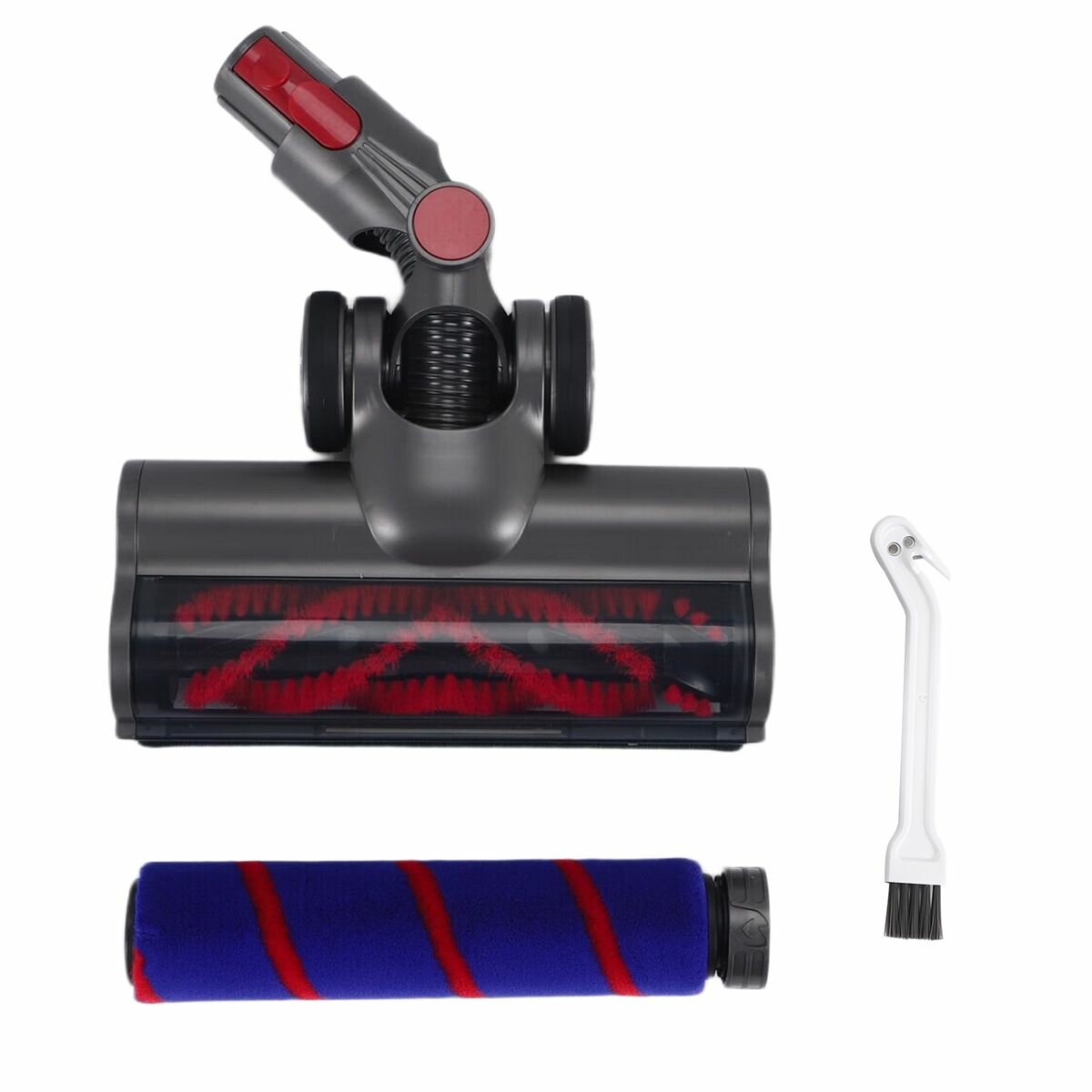 Для пылесосов Dyson V7 V8 V10 V11 V15 со сменной мягкой роликовой щеткой и светодиодными фарами. Насадка для щетки для пола.