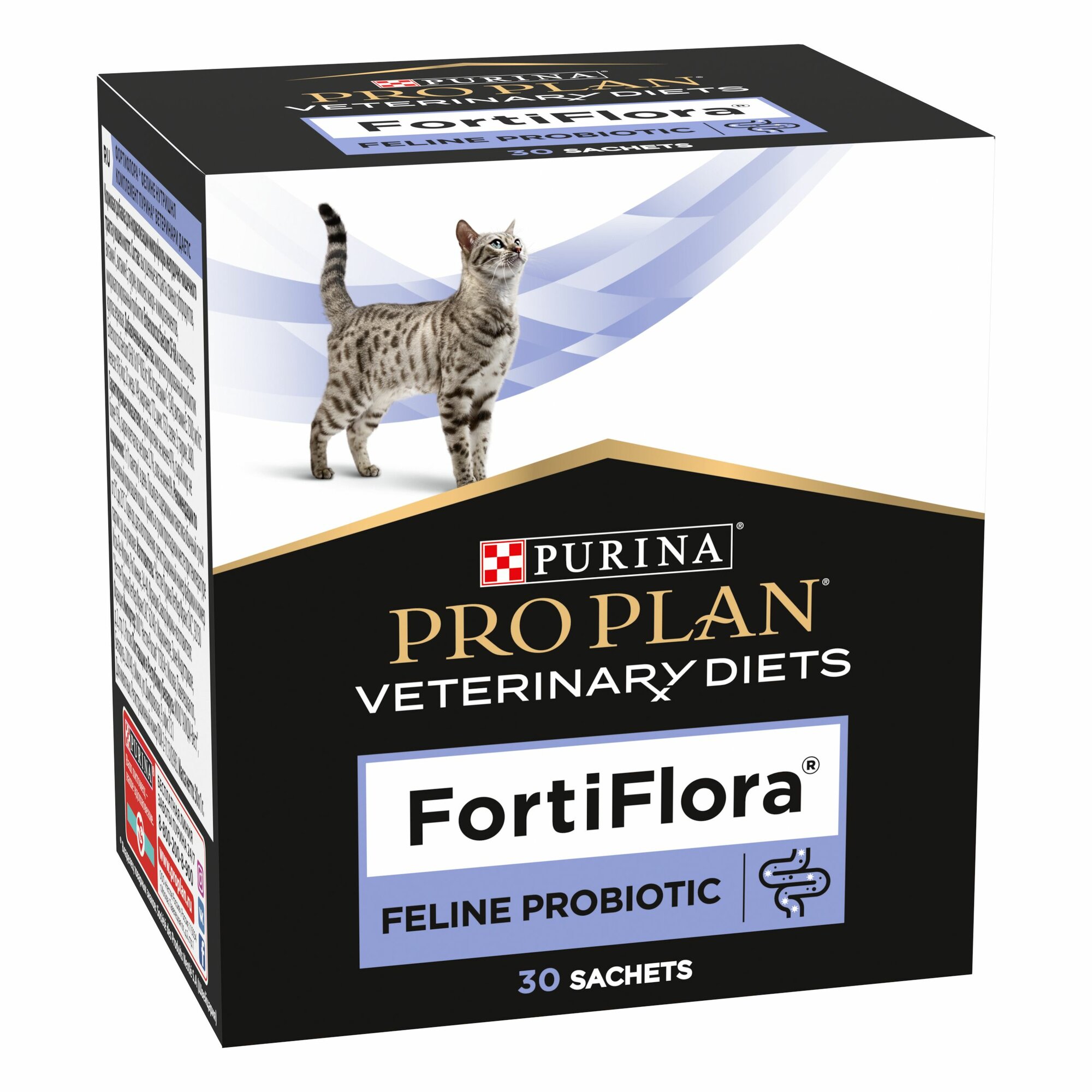 Кормовая добавка Pro Plan Veterinary FortiFlora для кошек и котят для поддержания баланса микрофлоры, 30 шт х 1г