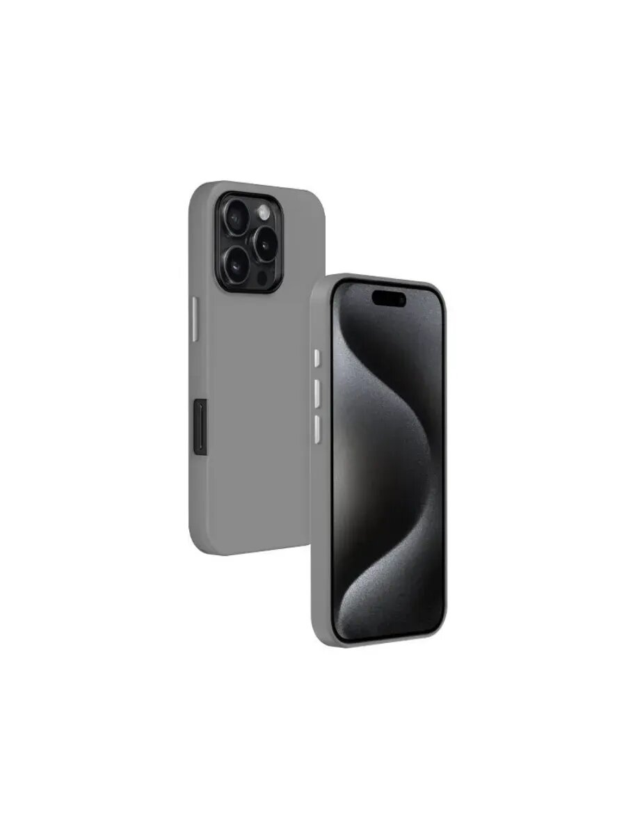 Чехол KZDOO MAG NOBLE, для iPhone 15 Pro, магнитный, беспроводная зарядка, серый