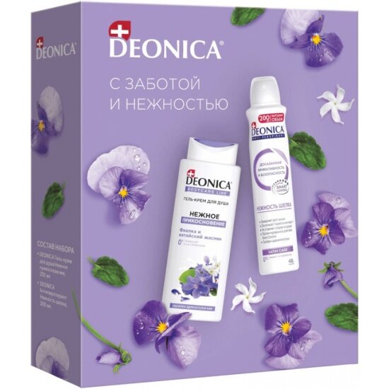 Подарочный набор DEONICA Deonica Нежное прикосновение (антиперспирант+гель для душа)